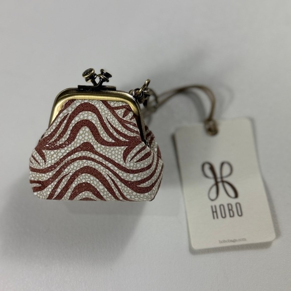 HOBO | Accessories | Hobo Run Ginger Zebra Leather Coin Purse Micro Bag ...